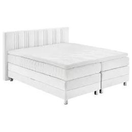 Boxspringbett, wei&szlig;, B:195cm L:210cm, Bezug: 100% Polyester;Polsterung: 100% Polyester, Westfalia Schlafkomfort, Komplettbetten, Boxspringbett, wahlweise mit Bettkasten und Topper