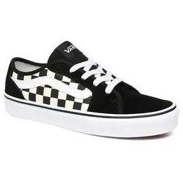 Sneaker Vans "Filmore Decon Checkerboard", Damen, Gr. 37, schwarz-wei&szlig; (schwarz, wei&szlig;), Leder, Textil, bedruckt, mehrfarbig, Schuhe Skaterschuh Sneaker low