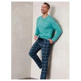 w&auml;schepur Pyjamahose W&Auml;SCHEPUR, Herren, Gr. 52/54, Normalgr&ouml;&szlig;en, blau (dunkelblau, kariert), 100% Baumwolle, bedruckt, gemustert, kariert, Hosen Pyjamahose