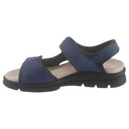 Sandale Aco, Damen, Gr. 40, blau (marine), Nubukleder, Schuhe Sandale