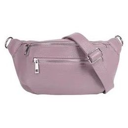 G&uuml;rteltasche Samantha Look, Damen, Gr. B/H/T: 27cm x 16cm x 5cm onesize, lila (violett), Leder, leicht gl&auml;nzend, unifarben, Taschen G&uuml;rteltasche, echt Leder, Made in Italy