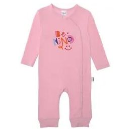 Jumpsuit Liliput "Be kind", Baby, Gr. 74/80, EURO-Gr&ouml;&szlig;en, rosa, 100% Baumwolle, Rundhals, Overalls Jumpsuit, mit praktischer Druckknopfleiste
