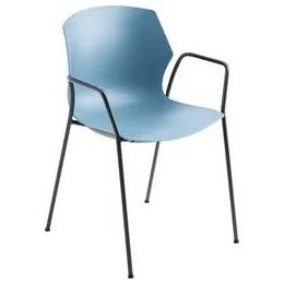 mayer Sitzm&ouml;bel Besucherstuhl MAYER SITZM&Ouml;BEL "2510", grau (graublau, anthrazit), B:55cm H:81cm T:53cm, Kunststoff, St&uuml;hle, stapelbar bis 6 St&uuml;ck