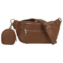 G&uuml;rteltasche Samantha Look, Damen, Gr. B/H/T: 27cm x 16cm x 5cm onesize, braun (cognac), Leder, leicht gl&auml;nzend, unifarben, Taschen G&uuml;rteltasche, echt Leder, Made in Italy