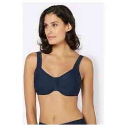 Bustier-Bikini-Top feel good, Damen, Gr. 50, Cup C, blau (marine), Elasthan, Polyamid, Bikini-Oberteile Bikini-Oberteil
