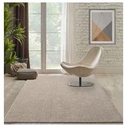Hochflor-Teppich MERINOS "Forest 340", beige, B:120cm H:25mm L:170cm, Polypropylen (PP), Teppiche, Shaggy, uni meliert, sehr dicht und weich, Wohnzimmer