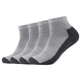 Kurzsocken Camano "function", Herren, Gr. 39-42, grau (hellgrau, grau), Materialmix, uni und meliert, normal, Socken, mit entlastender Halbpl&uuml;schsohle