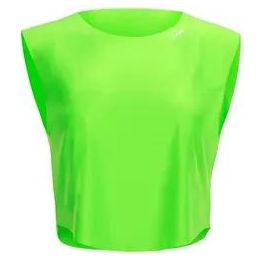 Crop-Top WINSHAPE "AET115", Damen, Gr. XXL, gr&uuml;n (neon gr&uuml;n), 80% Polyester, 20% Elasthan, Rundhals, Tops, Cropped Functional Light
