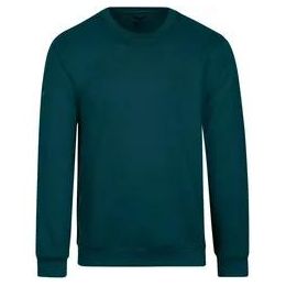 Sweatshirt TRIGEMA "TRIGEMA Sweatshirt", Damen, Gr. M, blau (saphir), Sweatware, 70% Baumwolle, 30% Polyester, Basic, lang, Rundhals, Sweatshirts Sweatshirt