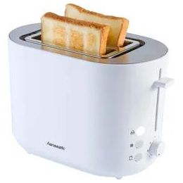 Hanseatic Toaster "HT2850WD", wei&szlig;, B:27cm H:19cm T:16cm, Toaster, mit Br&ouml;tchenaufsatz