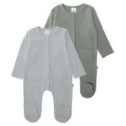 Overall Liliput, M&auml;dchen, Gr. 50, EURO-Gr&ouml;&szlig;en, grau (grau, gr&uuml;n), 95% Baumwolle, 5% Polyester, Rundhals, Overalls Overall, mit praktischer Druckknopfleiste