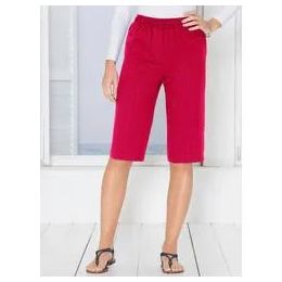 Bermudas Classic Basics, Damen, Gr. 46, Normalgr&ouml;&szlig;en, rot, 100% Polyester, unifarben, kurz, Hosen Bermudas