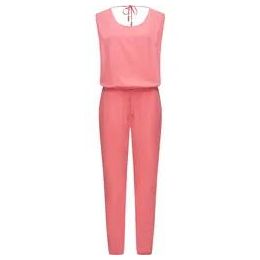Jumpsuit Ragwear "Noveel", Damen, Gr. L (40), Normalgr&ouml;&szlig;en, orange (koralle), 100% Viskose, figurumspielend kn&ouml;chellang, Rundhals, weit, Overalls Jumpsuit, schicker, langer Damen Overall mit Bindeband