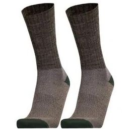 Socken UphillSport "POSIO 2er Pack", Damen, Gr. 39-42, grau (grau, gr&uuml;n), 48% Wolle, 31% Polyamid, 20% Polypropylen, 1% Elasthan, mehrfarbig, Socken Socken, mit atmungsaktiver Funktion