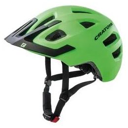 Kinderfahrradhelm Cratoni "MAXSTER PRO" Gr. 52, gr&uuml;n (lime, schwarz matt), Helme, Kinder, 52/56 Kopfumfang: 52cm - 56cm