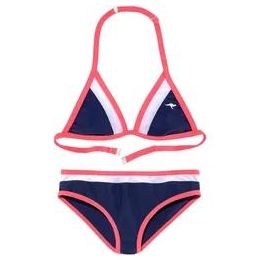 Triangel-Bikini Kangaroos "Energy Kids", M&auml;dchen, Gr. 146/152, N-Gr, bunt (marine, wei&szlig;, pink), Polyamid, kontrastfarbene Details, unifarben, Bikini-Sets Triangel-Bikini, im coolen Colorblocking-Design