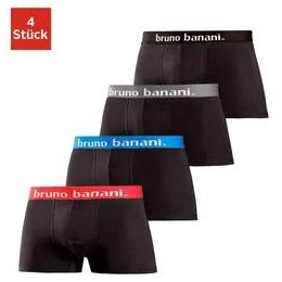 Hipster Bruno Banani, Damen, Gr. XXL, 4 Stk., schwarz, Jersey, Obermaterial: 95% Baumwolle, 5% Elasthan, unifarben, k&ouml;rpernah, Unterhosen, knapp sitzende Boxershorts in uni oder gemustert aus Baumwollmischung