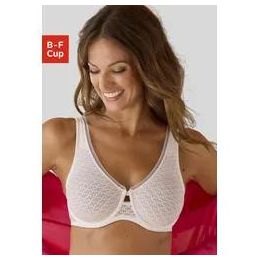 Minimizer-BH Nuance, Damen, Gr. 80, Cup B, beige (creme), Microtouch, Obermaterial: 82% Polyamid, 14% Elasthan, 4% Baumwolle, BHs Minimizer-BH, mit B&uuml;gel aus feiner, graphischer Spitze &ndash; ideal f&uuml;r gro&szlig;e Gr&ouml;&szlig;en