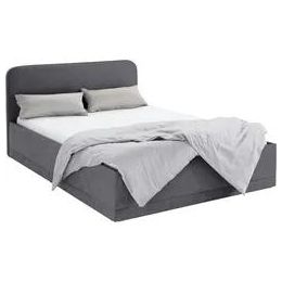 Polsterbett, grau (anthrazit), B:150cm L:210cm, Bezug Bett: wahlweise Microfaser (100% Polyester), Strukturstoff (77% Polyester, 23% Viskose) oder Kunstleder;Bonnell-Federkernmatratze: Mischgewebe (51% Polyprophlen, 39% Polyester, 10% Baumwolle);Kaltschaummatratze: Frottee (100% Polyester), Bezug abnehm- und waschbar bis 60C, Westfalia Schlafkomfort, Betten, Polsterbett, inkl. Bettkasten bei Ausf&uuml;