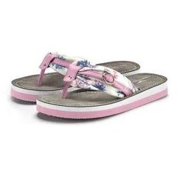 Badezehentrenner Venice Beach "Sandale, Badeschuh, Pantolette, Badelatsche, Flip Flop, Badeschlappe", Damen, Gr. 43, bunt (pink), Obermaterial: 70% Textilmaterial, 30% Lederimitat. Decksohle: 100% Synthetik. Futter: 100% Synthetik. Laufsohle: 100% Synthetik, Schuhe Zehentrenner Dianette, Zehentrenner mit wasserabweisender und leichter Sohle VEGAN