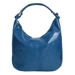 Shopper Bruno Banani, Damen, Gr. B/H/T: 40cm x 33cm x 4cm onesize, blau, Leder, leicht gl&auml;nzend, unifarben, Taschen Shopper, echt Leder