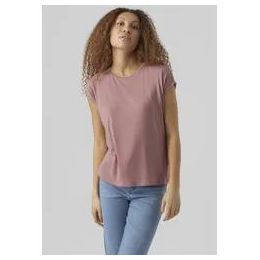 V&eacute;ro Moda Rundhalsshirt VERO MODA "VMAVA PLAIN SS TOP GAJRS NOOS", Damen, Gr. S, rosa (nostalgia rose), Jersey, Obermaterial: 95% Lyocell (TENCELTM), 5% Elasthan, unifarben, regular fit normal, Rundhals, Shirts Rundhalsshirt, Materialmix, regular fit