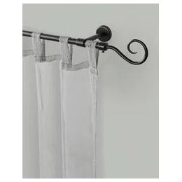 Gardinenstange Garesa "KROKUR", schwarz, L:240cm &Oslash;:16mm, Metall, Gardinenstangen, Vorhanggarnitur, verl&auml;ngerbar, Wandmontage, Spirale, ohne Ringe