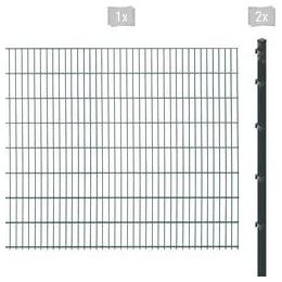 Doppelstabmattenzaun Arvotec "ESSENTIAL 163 zum Einbetonieren", grau (anthrazit), H:163cm, Kunststoff, Stahl, Zaunelemente, Zaunh&ouml;he 163 cm, Zaunl&auml;nge 2 - 60 m