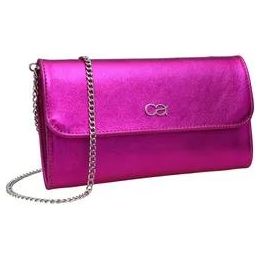 Clutch "Eleganz", Damen, Gr. B/H/T: 26cm x 15cm x 5cm onesize, pink (fuchsia), Leder, Collezione Alessandro, Taschen, aus Leder, mit separaten F&auml;chern