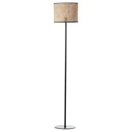 Brilliant Stehlampe "WILEY", beige, 1, &Oslash; 30cm H: 154cm, 1 Stk., Leuchten, 154 cm H&ouml;he, &Oslash; 30 cm, 1 x E27, Metall/Rattan, holz hell/schwarz, Stehlampe