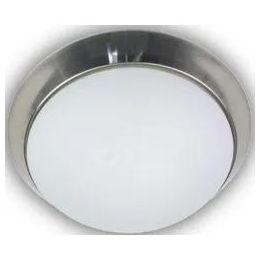 Niermann Standby NIERMANN Deckenleuchte "Opal matt, Dekorring Nickel matt, LED", grau (nickel matt), 1, &Oslash; 25cm, 1 Stk., Leuchten, Deckenleuchte