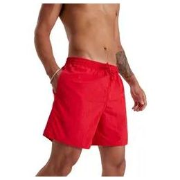 Badeshorts Speedo "Mens Essential 16" Watershort", Herren, Gr. XXL, N-Gr, rot, Obermaterial: 100% Polyamid. Futter: 100% Polyester, Badehosen Badeshorts, mit seitlichem Taschenentw&auml;sserungssystem