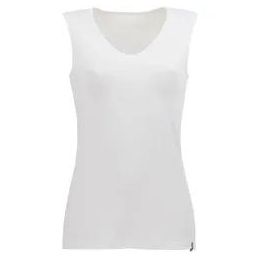 Tanktop TRIGEMA "TRIGEMA Tr&auml;gershirt aus Viskose", Damen, Gr. XXL, wei&szlig;, Single Jersey, 94% Viskose, 6% Elastan, Basic, lang, V-Ausschnitt, Tops Tanktop