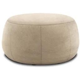 Hocker DOMO collection "800012", beige, B:75cm H:42cm T:75cm, 95% Polyester, 5% Nylon, Hocker, Polsterhocker Pouf, Hocker rund gepolstert