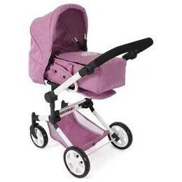 Bayer Chic 2000 Kombi-Puppenwagen CHIC2000 "Jara, Jeans pink", rosa (jeans pink), Puppenwagen, KinderB:70cm H:85cm T:70cm, Kunststoff, Polyester, Stahl, zusammenklappbar, B:70cm H:85cm T:70cm