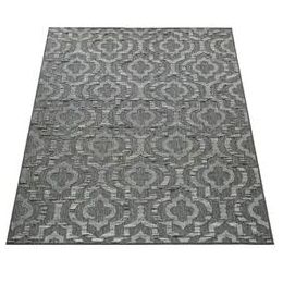 Teppich Paco Home "Stilo 861", grau, B:120cm H:12mm L:170cm, Polypropylen, Teppiche, Teppich, Kurzflor, 3D-Design, In- und Outdoor geeignet, Wohnzimmer