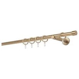 Gardinenstange mydeco "20mm Cap Wandtr&auml;ger 12 cm", grau (messingfarben), L:360cm, Gardinenstangen