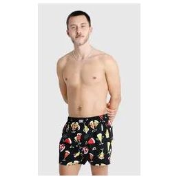 Lousy Livin Underwear Boxershorts LOUSY LIVIN "Pizza & Chilli", Herren, Gr. S, bunt (schwarz, mehrfarbig), 100% Baumwolle, Unterhosen, mit buntem Allover-Print