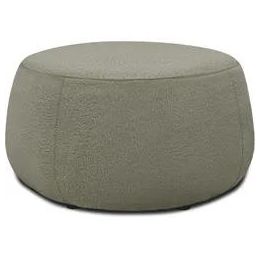 Hocker DOMO collection "800012", grau (taupe), B:75cm H:42cm T:75cm, 100% Polyester, Hocker, Polsterhocker Pouf, Hocker rund gepolstert