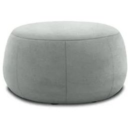 Hocker DOMO collection "800012", grau, B:75cm H:42cm T:75cm, 95% Polyester, 5% Nylon, Hocker, Polsterhocker Pouf, Hocker rund gepolstert