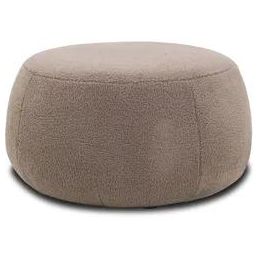 Hocker DOMO collection "800012", rosa (altrosa), B:75cm H:42cm T:75cm, 100% Polyester, Hocker, Polsterhocker Pouf, Hocker rund gepolstert