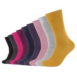 Socken Camano "9er Pack", Damen, Gr. 39-42, pink (chalk pink mix), 80% Baumwolle, 17% Polyamid, 3% Elasthan, uni, Socken Socken