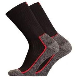Socken UphillSport "SAANA 2er Pack", Damen, Gr. 39-42, schwarz, 45% Baumwolle, 27% Polyamid, 26% Wolle, 2% Elasthan, mehrfarbig, Socken Socken, mit speziell geformter Ferse