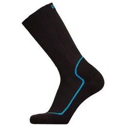 Socken UphillSport "SUOMU", Damen, Gr. 35/38, schwarz (schwarz, blau), 65% Wolle, 26% Polyamid, 8% Polypropylen, 1% Elasthan, mehrfarbig, Socken Socken, mit mehrlagiger Struktur