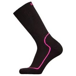 Socken UphillSport "SUOMU", Damen, Gr. 39/42, grau (grau, pink), 65% Wolle, 26% Polyamid, 8% Polypropylen, 1% Elasthan, mehrfarbig, Socken Socken, mit mehrlagiger Struktur