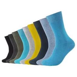 Socken Camano "9er Pack", Damen, Gr. 43-46, blau (turquoise), 80% Baumwolle, 17% Polyamid, 3% Elasthan, uni, Socken Socken