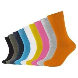 Socken Camano "9er Pack", Damen, Gr. 39-42, bunt (ember glow), 80% Baumwolle, 17% Polyamid, 3% Elasthan, uni, Socken Socken