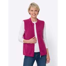 WITT Damen Strickweste in Boucl&eacute;-Qualit&auml;t, fuchsia-meliert, Gr&ouml;&szlig;e 52