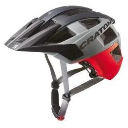 Fahrradhelm Cratoni "AllSet" Gr. 59, schwarz (rot, schwarz matt), Helme, 59/61 Kopfumfang: 59cm - 61cm, matt
