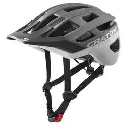 Fahrradhelm Cratoni "AllRace" Gr. 52, grau (anthrazit wei&szlig;, matt), Helme, 52/57 Kopfumfang: 52cm - 57cm, matt